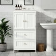 Ktaxon Bathroom Floor Storage Cabinet, Freestanding Cabinet with 2 ...