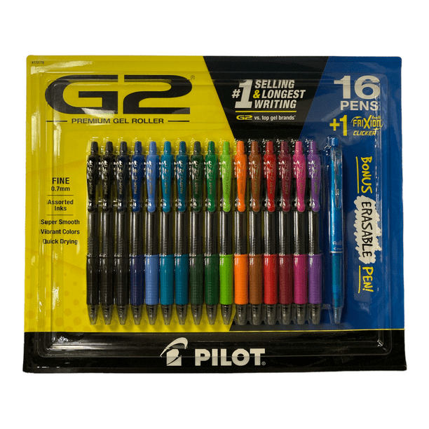 Pilot G2 Gel Ink Pens, Fine Point, Assorted Colors, 16 Count - Walmart.com