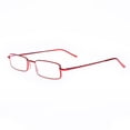 Red Pen Pocket Case Mini Reading Glasses +2.75 Portable Metal Readers ...