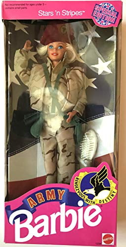 ARMY BARBIE DOLL Special Edition STARS 'n STRIPES w Army Outfit & More ...