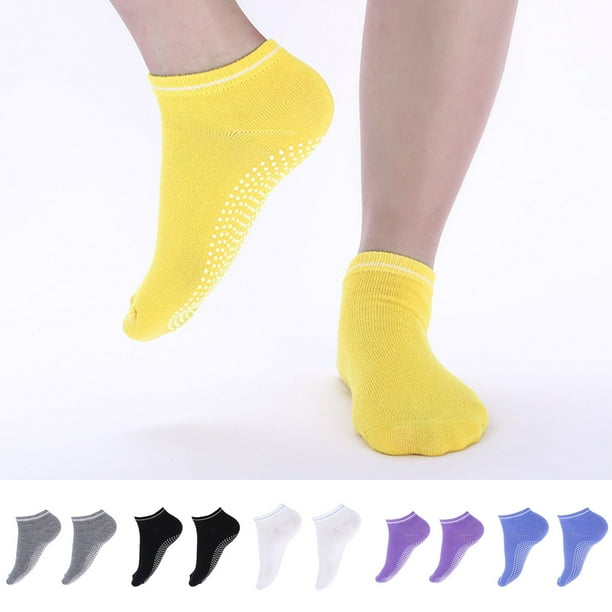 D-GROEE 1 Pair Unisex Non Slip No-Skid Socks with Grips, Polyester Thin ...