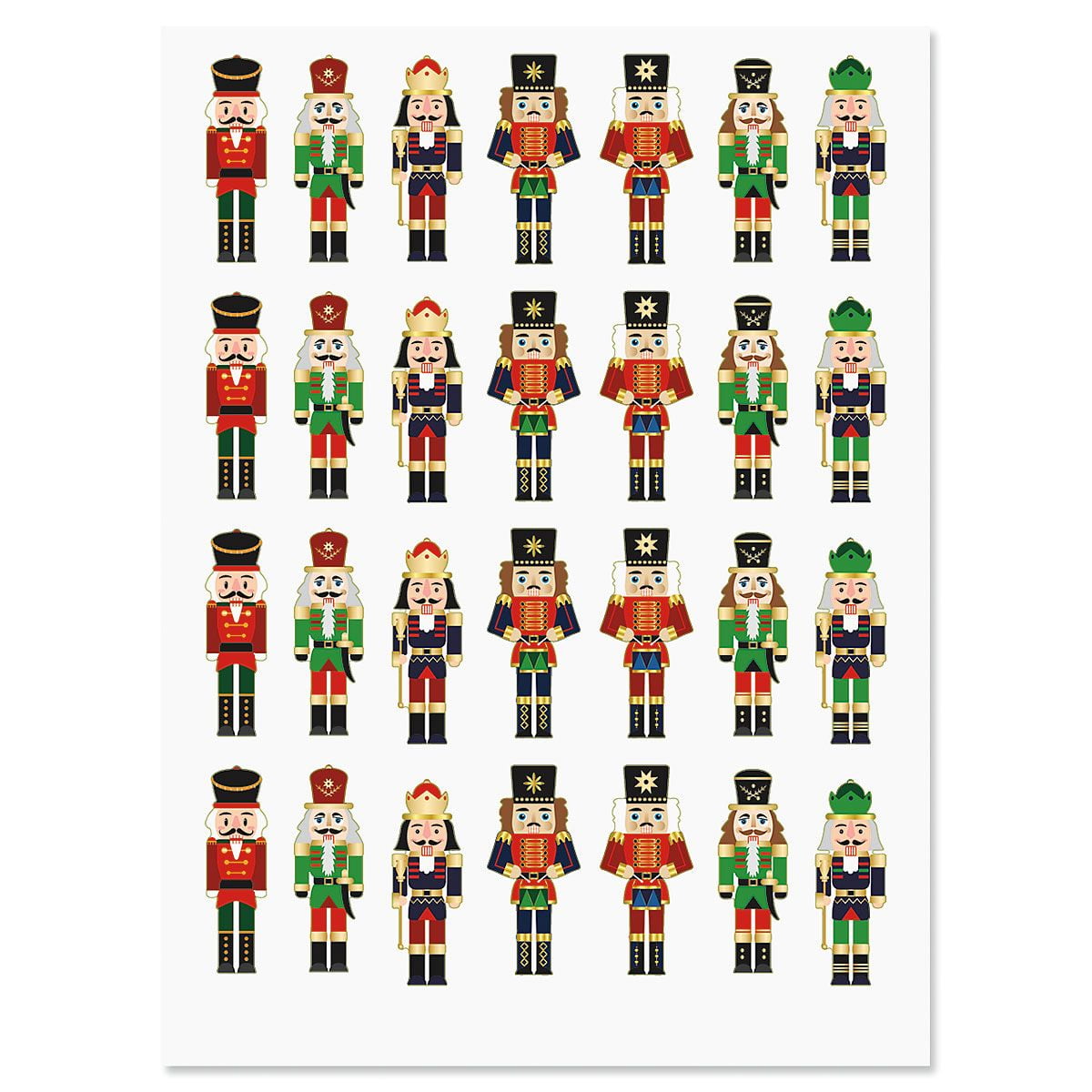 Nutcracker Stickers - Set of 56 on 2 sticker sheets - Walmart.com