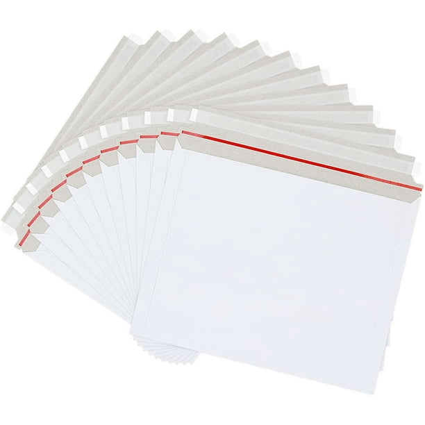 CertBuy 50 Pcs Rigid Mailers 11x14In, White Flat Paperboard Envelopes ...