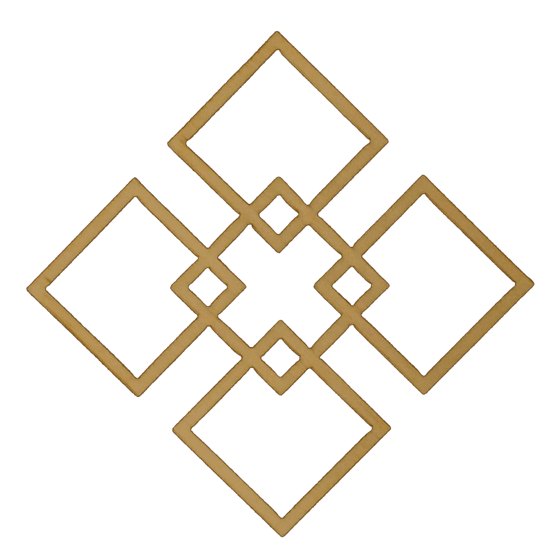 Unfinished Diamond Wood Ornament Cut Out (1/8” Thickness, Jumbo 18" x ...