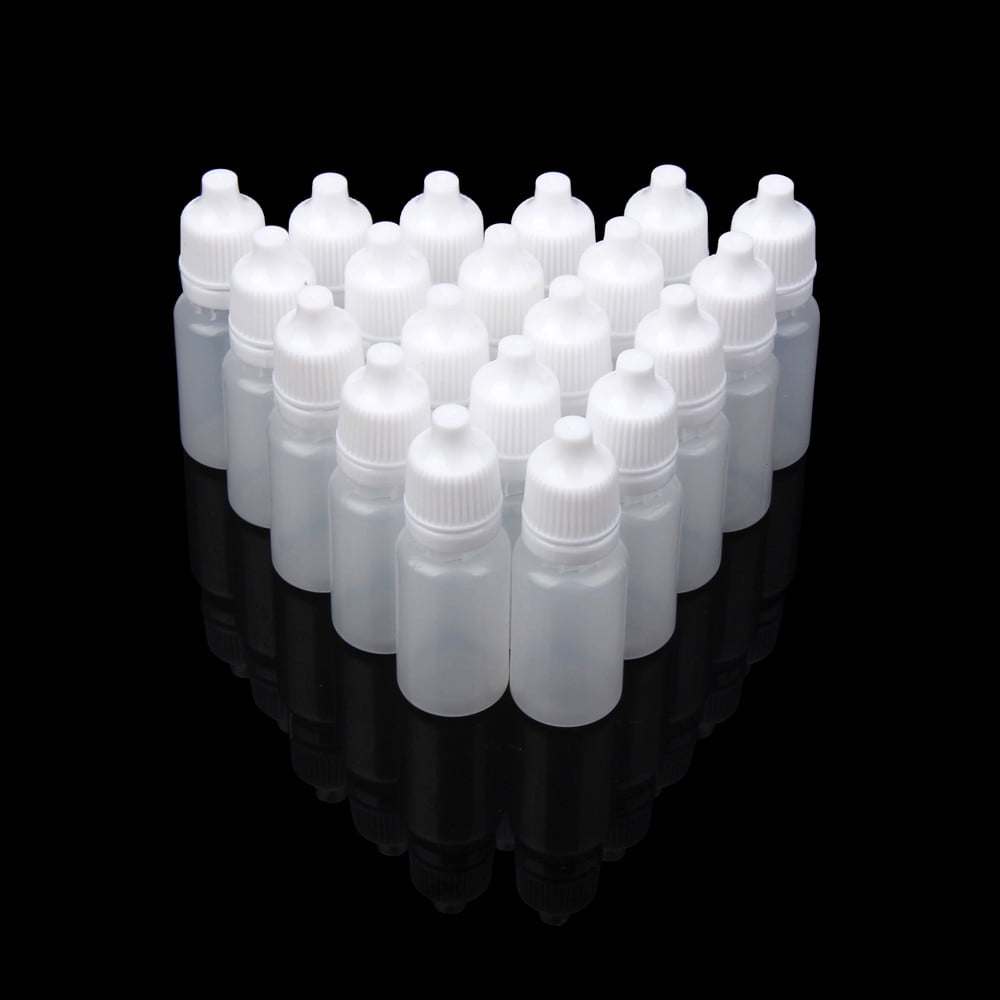 Topllc 50pcs 10ml Empty Plastic Squeezable Dropper Bottles Eye Liquid Dropper Dropper Bottles 8.58×6.63×3.51 In
