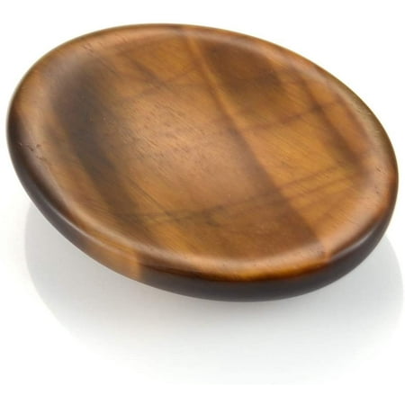IGUOHAO Healing Crystal Tiger Eye Stone Thumb Worry Stone Oval Pocket ...