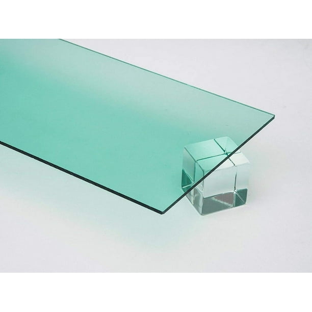 1/8" (3mm) Light Green Teal Acrylic Sheet 12"x12" Transparent Cast ...