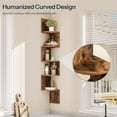 Corner Shelf Wall-Mounted, Set of 2 Floating Corner Shelves, 4-Tier ...
