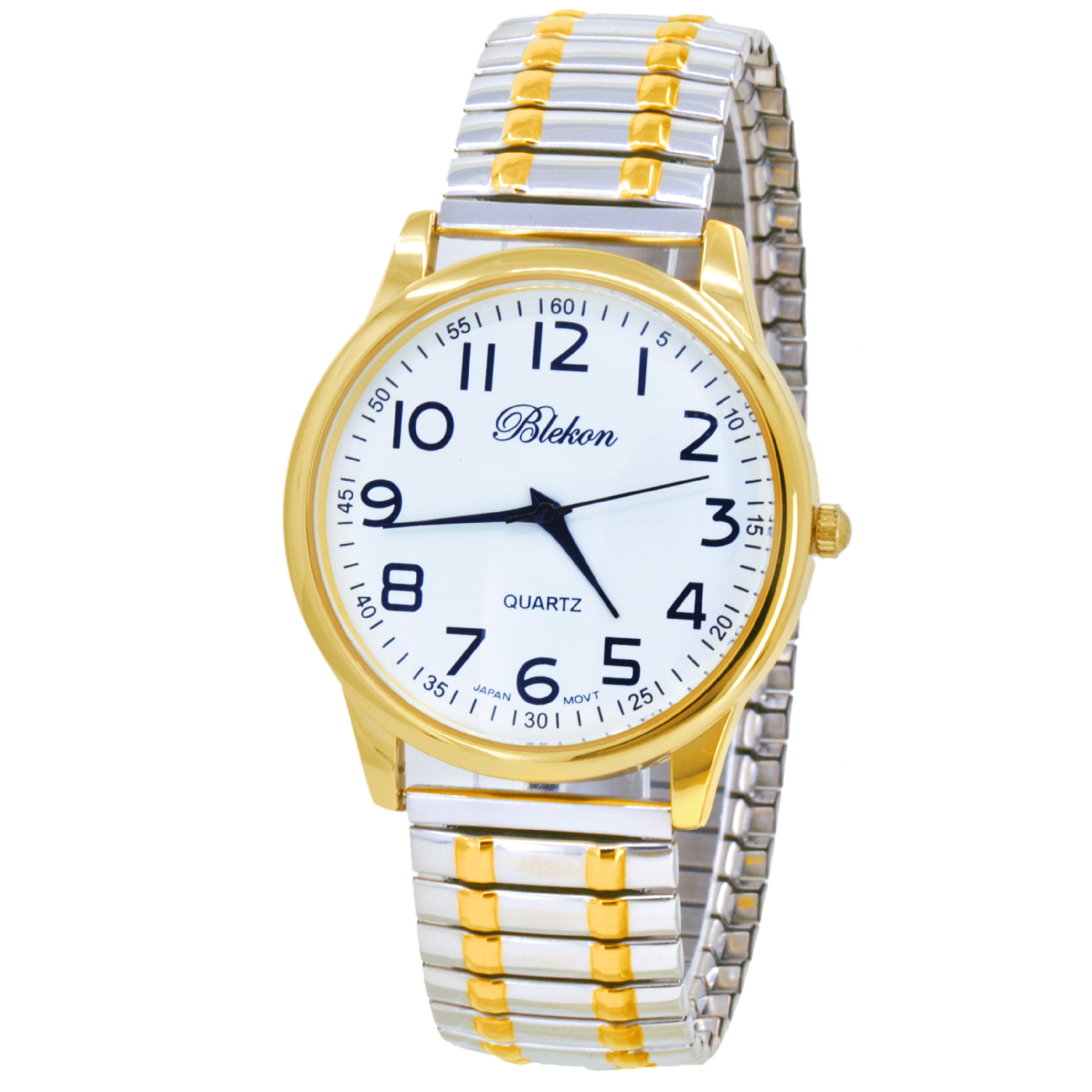 Blekon Collections Unisex Large Face Easy to Read 40mm Case Japanese ...