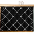 Black Plaid Small Cabinet Curtains 10"W x 11"L, Farmhouse Art Checkered ...