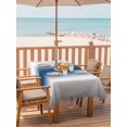 52x70 Tablecloth Rectangle, Lake Blue Grey White Outdoor Tablecloth ...