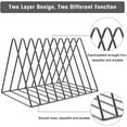 NOGIS File Organizer Triangle Iron Desktop Storage Book Rack Bookshelf ...