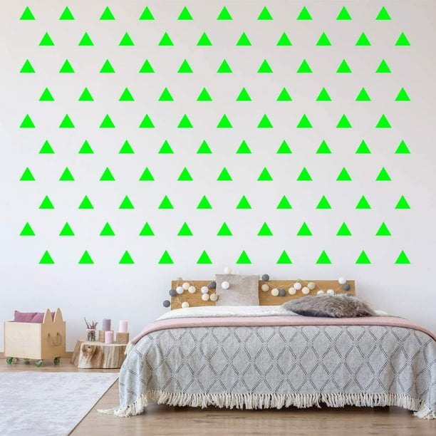 VWAQ Triangle Stickers for Wall Kids Peel and Stick Shapes Vinyl Wall ...