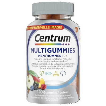 Centrum Men 50 Plus MultiGummies, Multivitamins/Minerals Gummies for ...