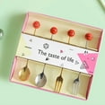 4Pieces Stainless Steel Coffee Spoons Fruit Forks for Creative ...