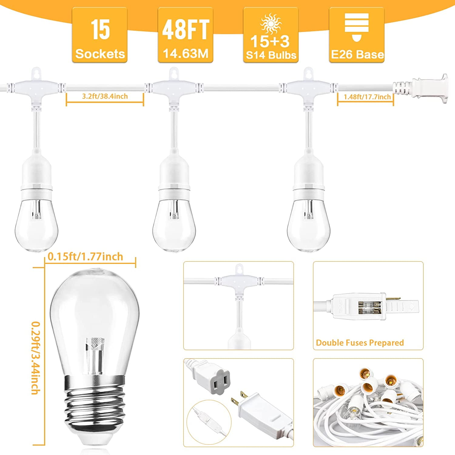 Vertical Commerical String Lights