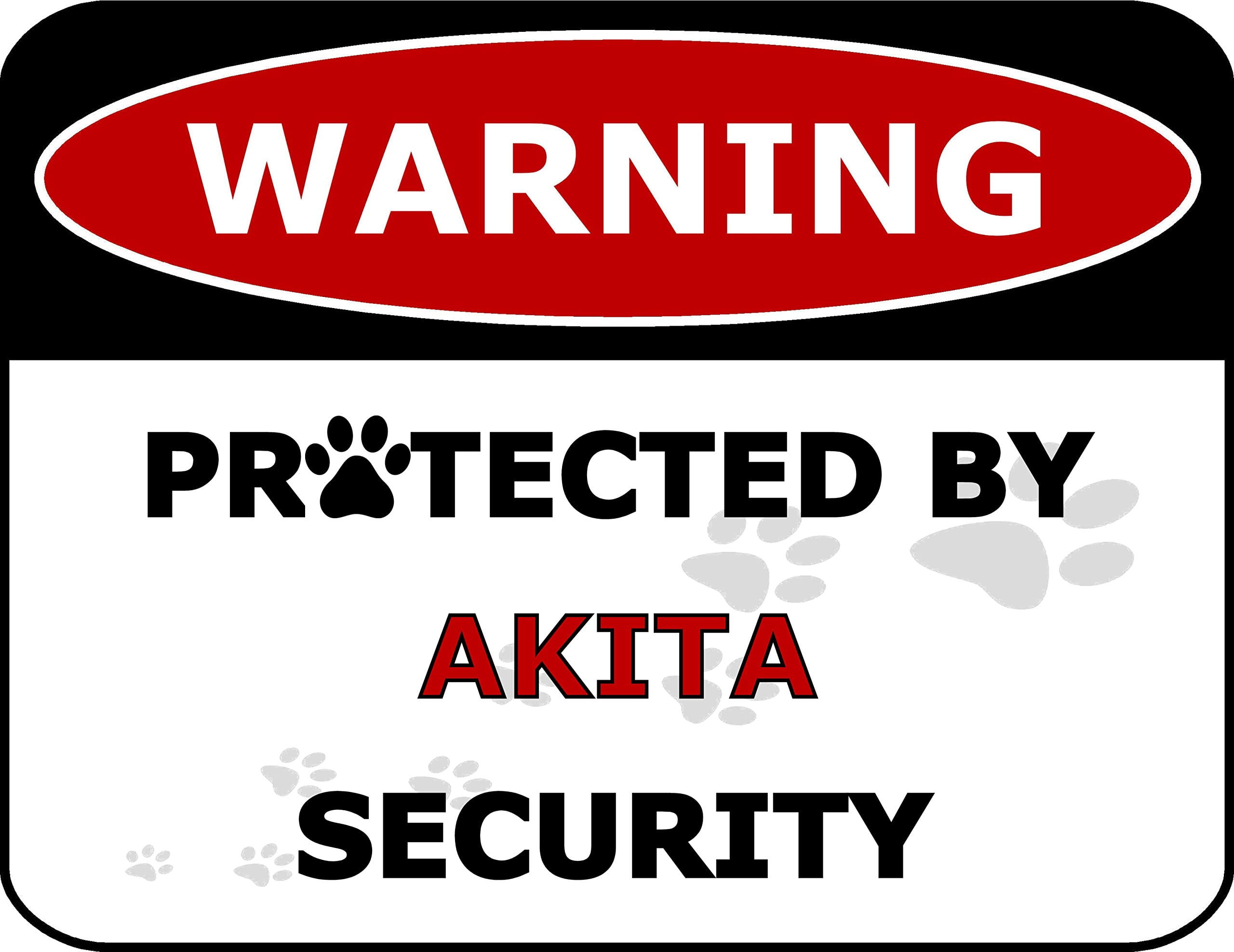 PCSCP Warning Protected by Akita Security 11.5 inch by 9 inch Laminated ...