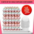 Bake Swirl 24 Cupcake Carrier Containers, Tall Dome Lid, Recyclable ...