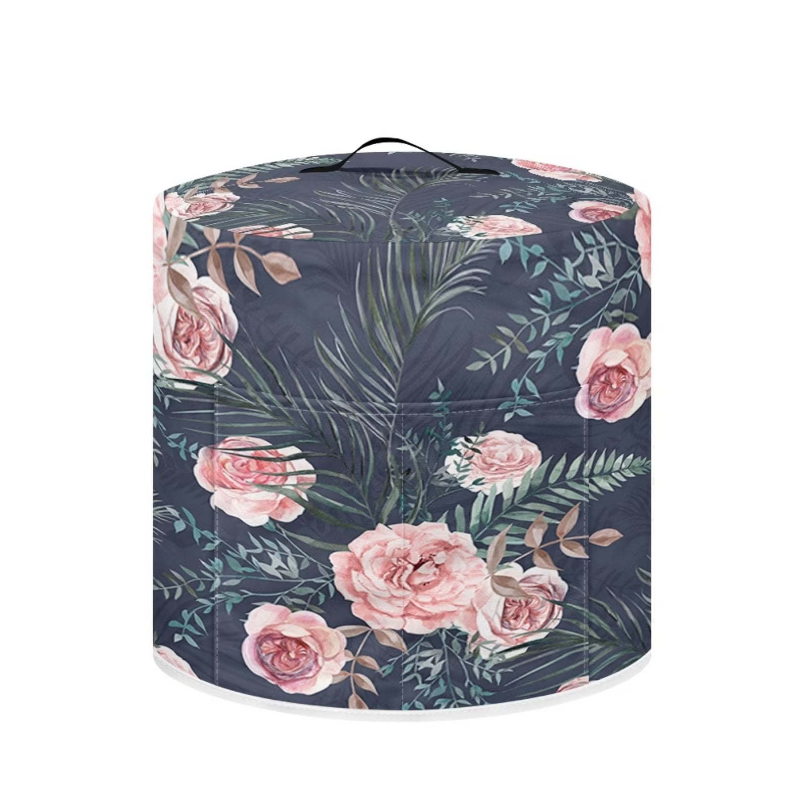 NETILGEN Rice Cooker Cover Pink Rose Hook Top Handle & 2 Quilted Front ...