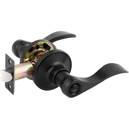 6 Pack Privacy Locksets Interior Door Levers/Handles for Bedroom Bath, Wave Levers, Right Left ...