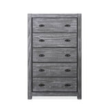 Grain Wood Furniture Montauk 5-Drawer Chest, Rustic Grey - Walmart.com