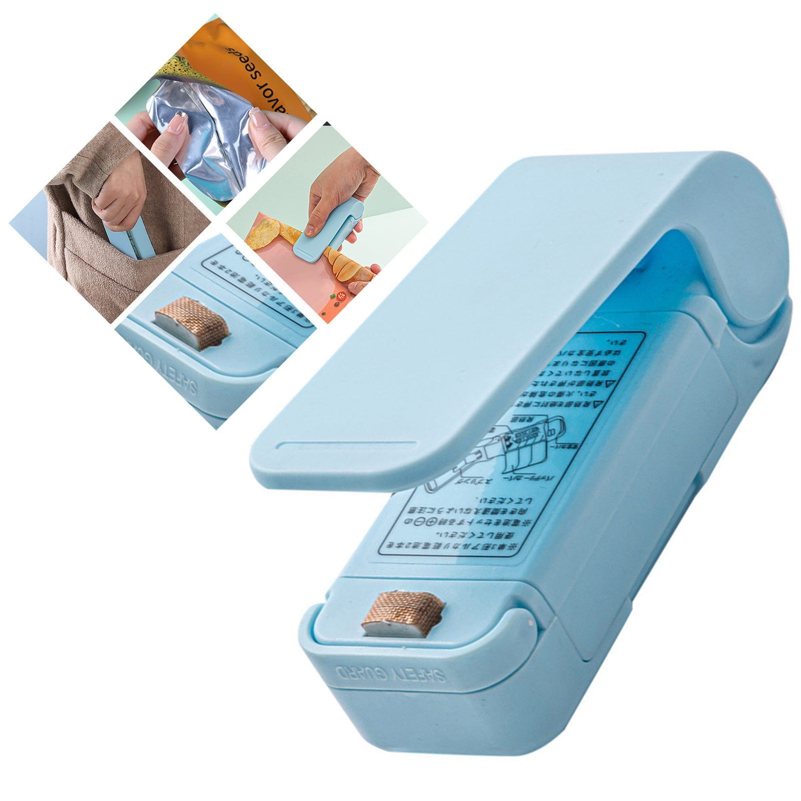 PloutoRich Mini Bag Sealer 2 in 1 Bag Sealing Machine Heat Seal Food ...