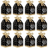 Big Dot of Happiness Adult 50th Birthday - Gold - Square Favor Gift ...