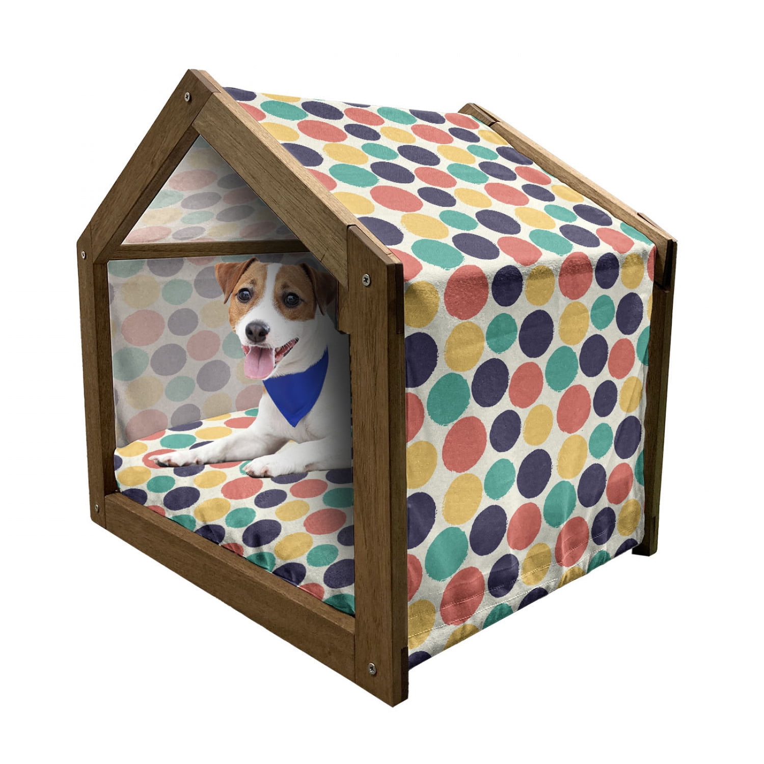 Abstract Pet House, Pattern of Watercolor Polka Dots Blots in Soft ...