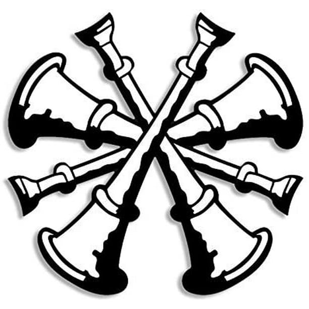 Fireman Rank 4 Bugle Deputy Chief Shaped 3M Reflective sticker| fire ...