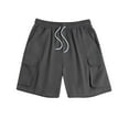Dark Gray Shorts for Man Fall Summer Cargo Casual Straight Leg Basic ...