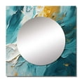 Designart "Gilded Dawn Flower Artistry On Teal II" Abstract Spirals ...