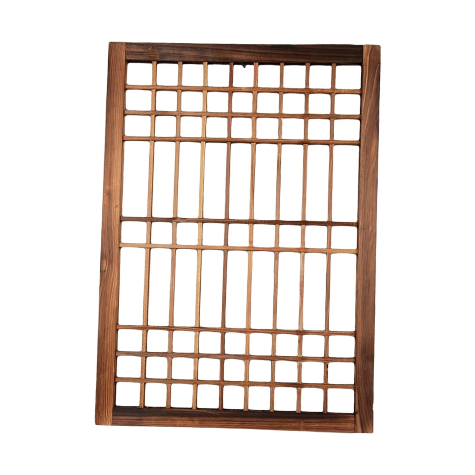 Click here for Dynwaveca Wood Window Trellis Window Pane Wall Art... prices