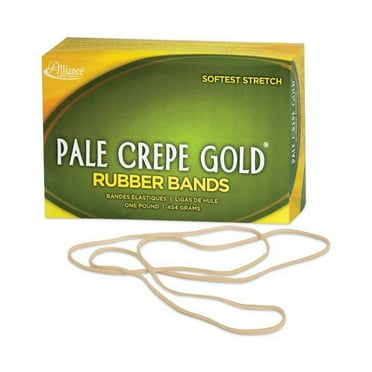 Alliance(R) Pale Crepe Gold? Rubber Bands In 1 Lb. Box, #19 3 1/2in. x ...
