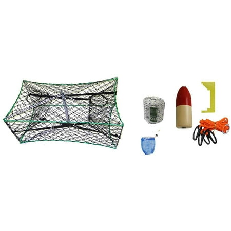 KUFA S33+CAM1 Galvanized Foldable Crab Trap & Accessory Kit (100' Non ...