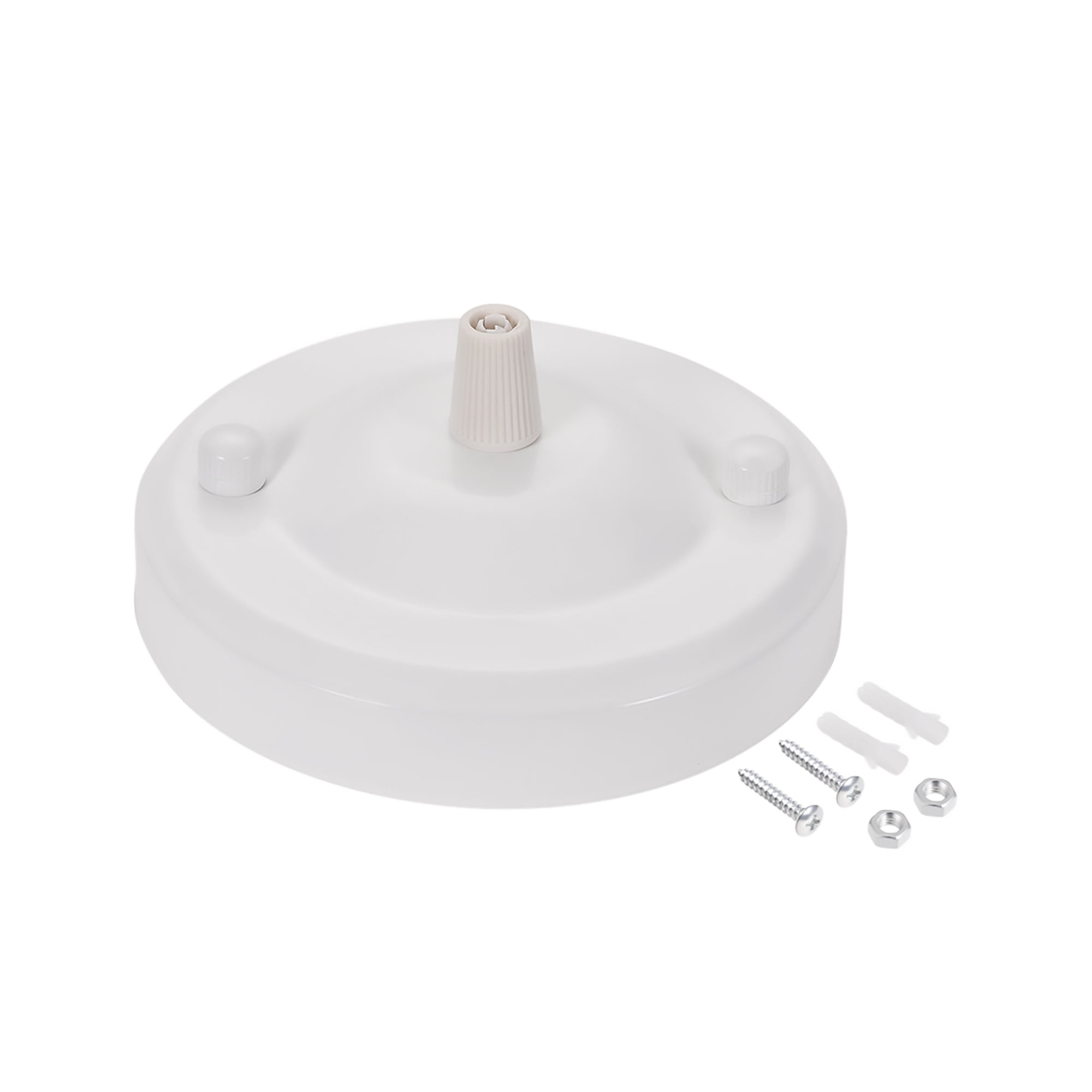 Uxcell 104mm Ceiling Lamp Plate Light Canopy Kit White with White Cord ...