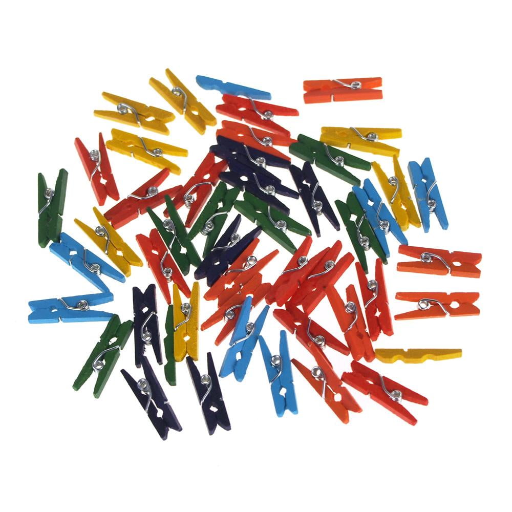 Mini Wooden Clothespins, Assorted Color, 1-Inch, 45-Count - Walmart.com