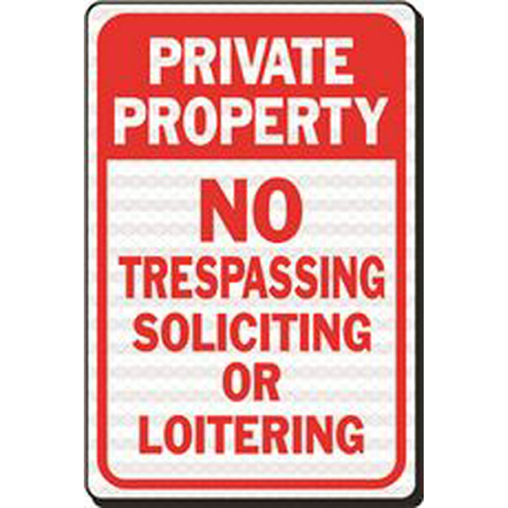 Private Property No Soliciting Not Loitering No Trespassing Heavy Duty