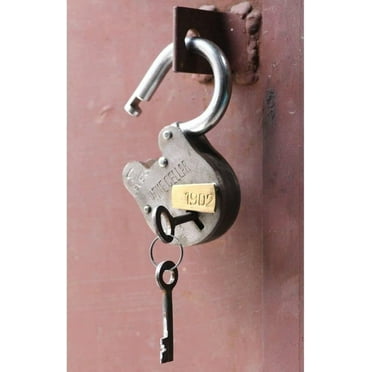 Medieval Dungeon Lock Solid Brass Triangle Padlock With Antique Finish ...