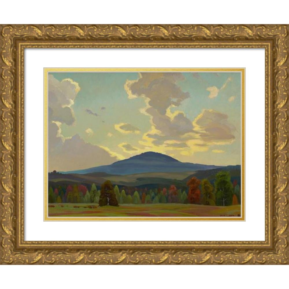 Olin Travis 14x12 Gold Ornate Wood Frame and Double Matted Museum Art ...