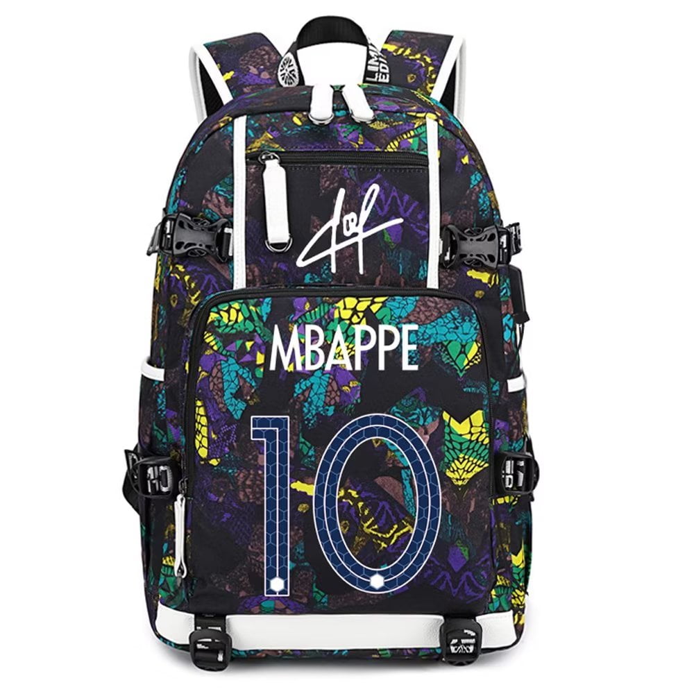 Soccer Player K-Mbappe- Multifunction Backpack Travel Taptop Daypack ...