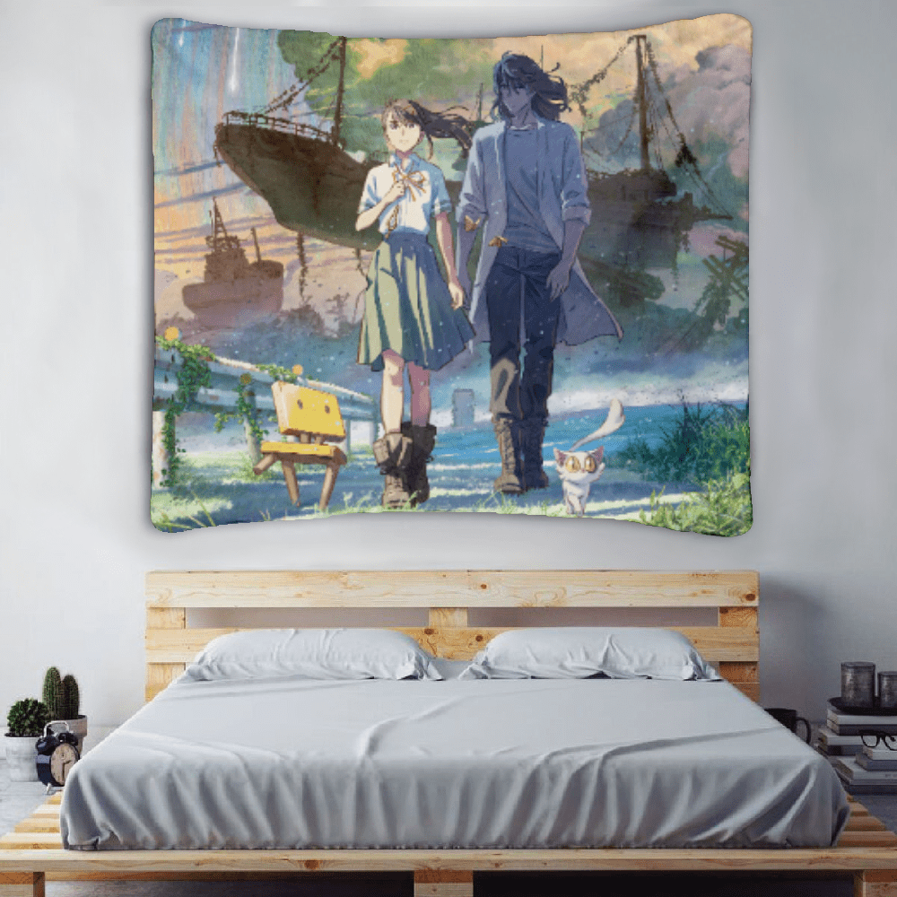 Hanging Background Suzume No Tojimari Fantastic Colorful Anime Backdrop ...