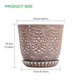 Gepege 8 Inch Ceramic Planter with Drainage Holes, Mesh Pad, and ...