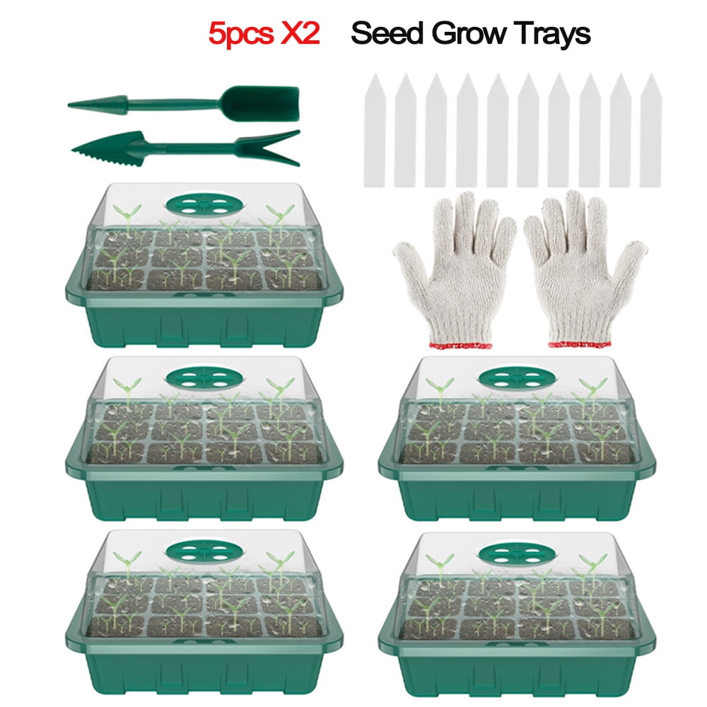 Retrok 12 Cells Seed Tray Seedling Starter Trays Garden Plant Grow ...