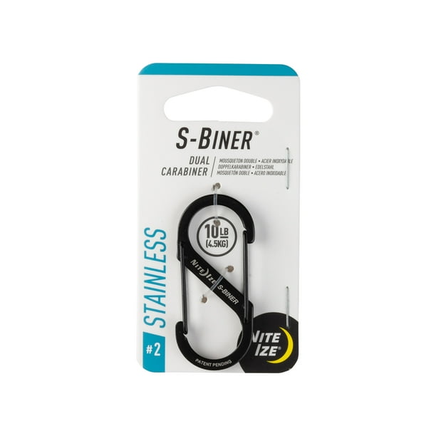 Nite Ize S-Biner Stainless Steel Dual Carabiner #2, Black - Walmart.com