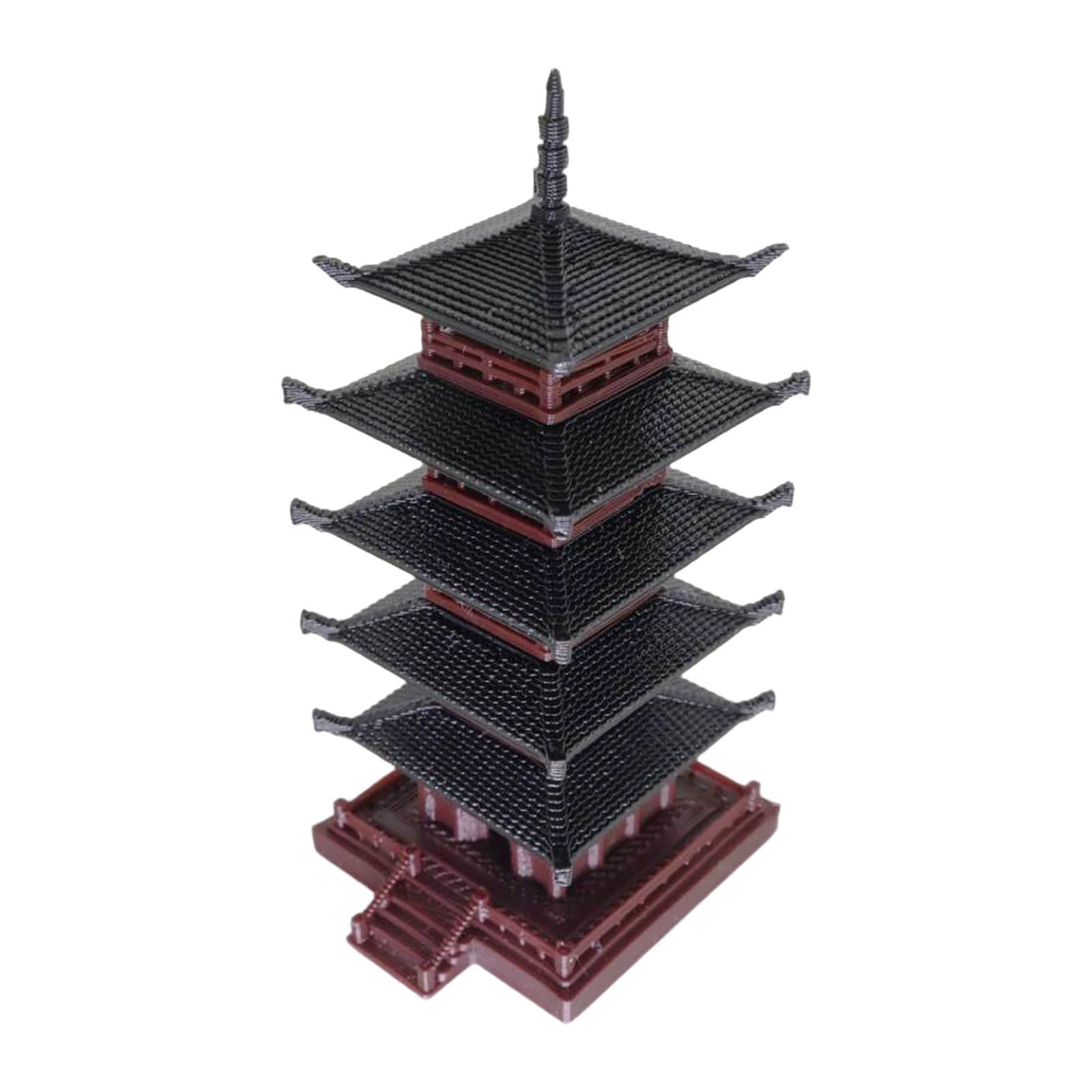 Escultura de pagoda en miniatura, modelo de arquitectura antigua, mini ...