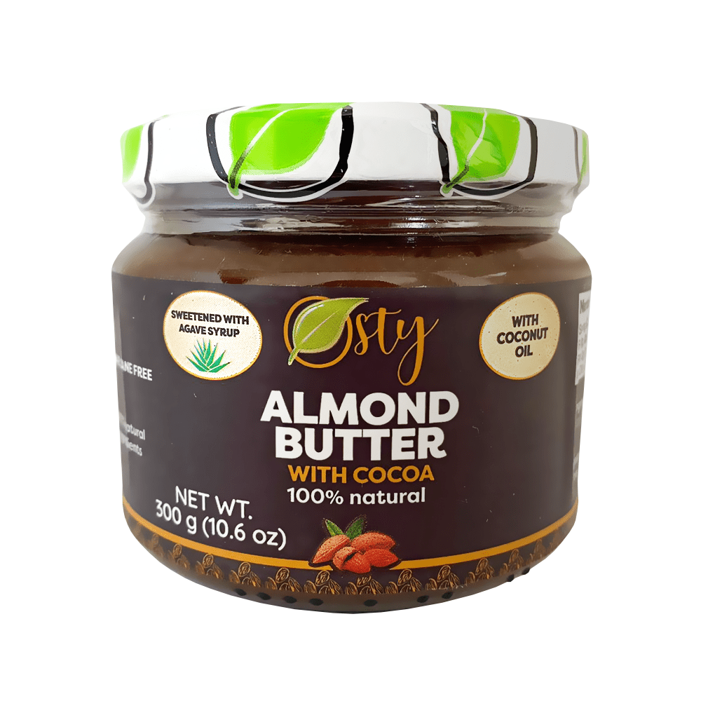 Osty Natural Almond butter, 100% Natural and Organic ingredients. Made ...