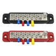 12 Terminal Power Distribution Block Bus Bar with Covers and Lock ...