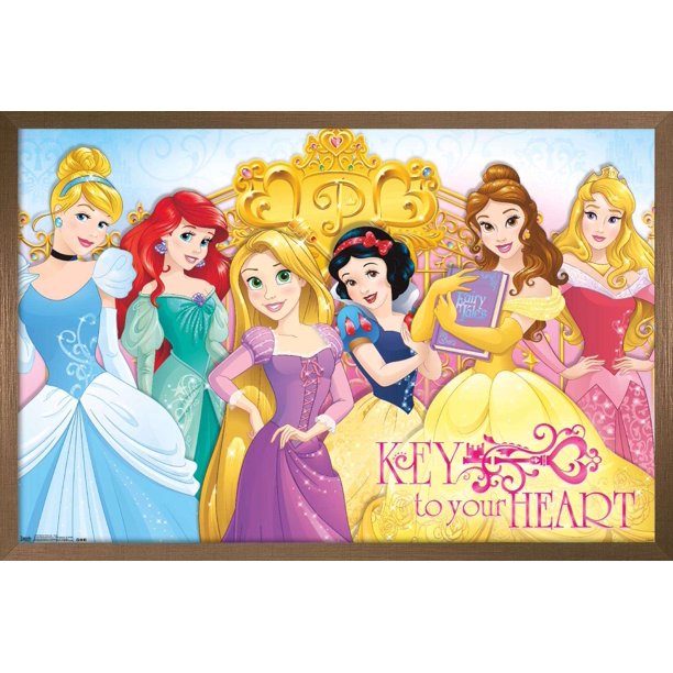 Disney Princess - Keys Wall Poster, 14.725" x 22.375", Framed - Walmart.com