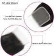 Straight Human Hair Bundles with Closure Double Weft Brazilian Virgin ...