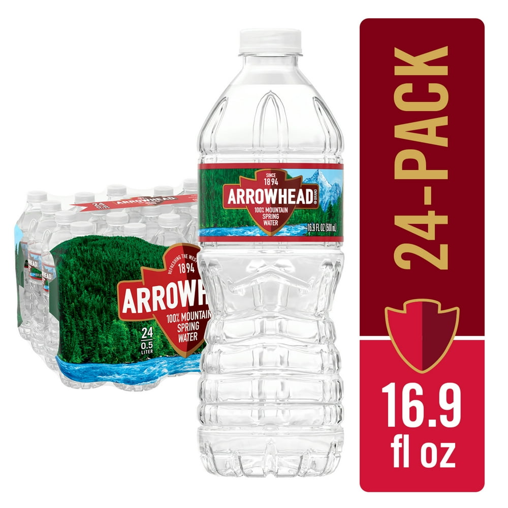 ARROWHEAD Brand 100% Mountain Spring Water, 16.9-ounce plastic bottles ...